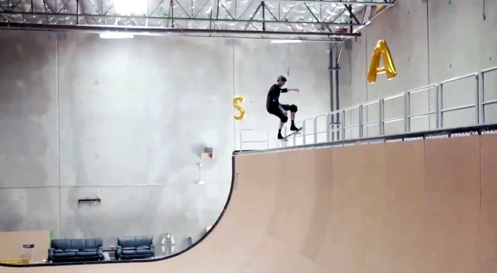 Watch Tony Hawk Collect S-K-A-T-E On A Real-Life Vert Ramp
