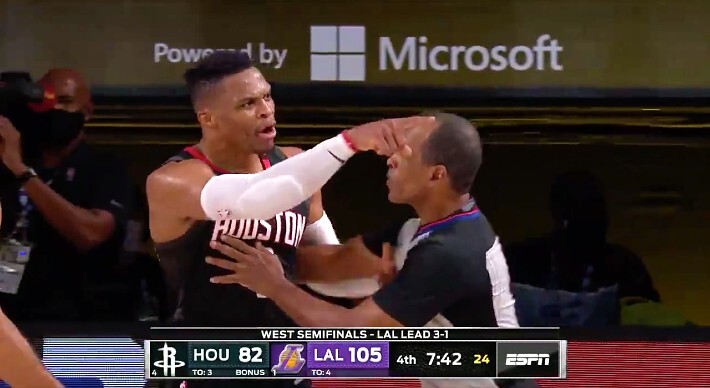 Rondo's Brother Kicked Out Of Game 5 For Jawing With Russell Westbrook