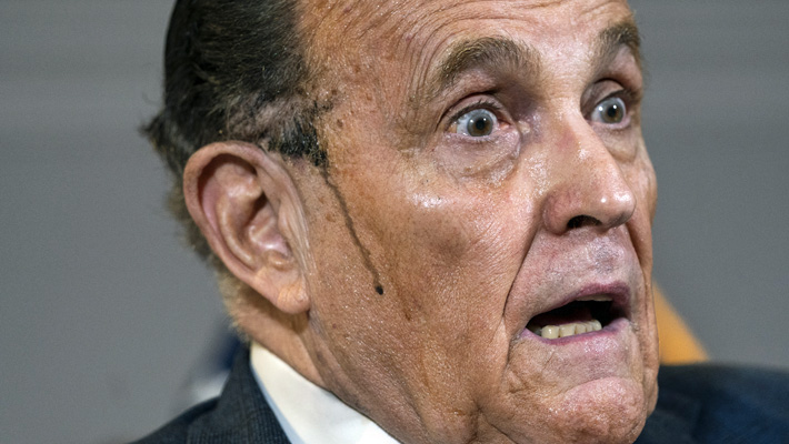 Rudy Giuliani Had Weird Explanation For Goo Leaking Down His Face Rudy Giuliani Had Weird Explanation For Goo Leaking Down His Face