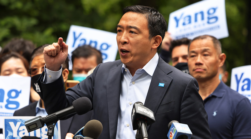 Andrew Yang Under Fire For Naming Times Square His Favorite MTA Stop