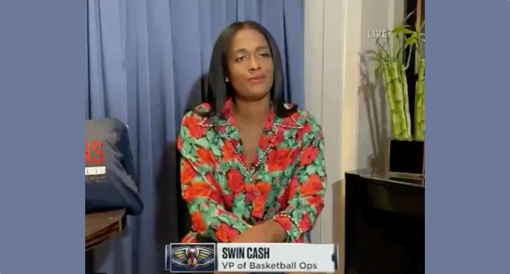 Pelicans VP Swin Cash's NBA Draft Lottery Reaction Was Incredible