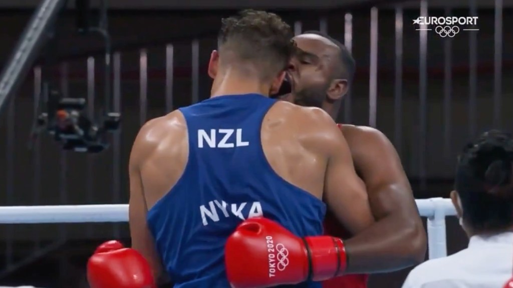 Moroccan Boxer Youness Baalla Tried Biting David Nyika At The Olympics