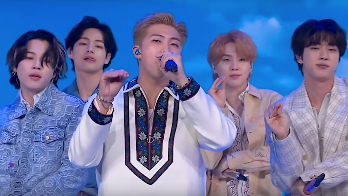 BTS Performs 'Permission To Dance' On 'Corden'