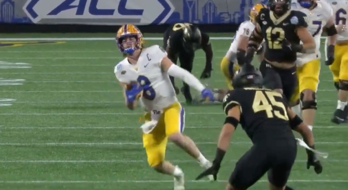 Pitt QB Kenny Pickett Did Fake Slide On TD Run Against Wake