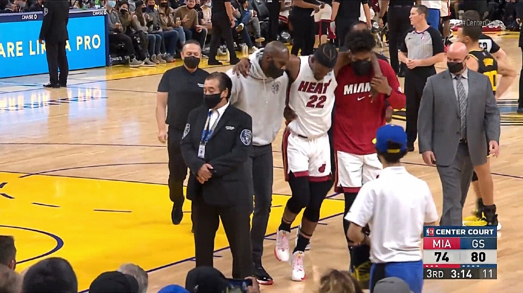 Jimmy Butler Was Helped Off The Floor With An Ankle Injury