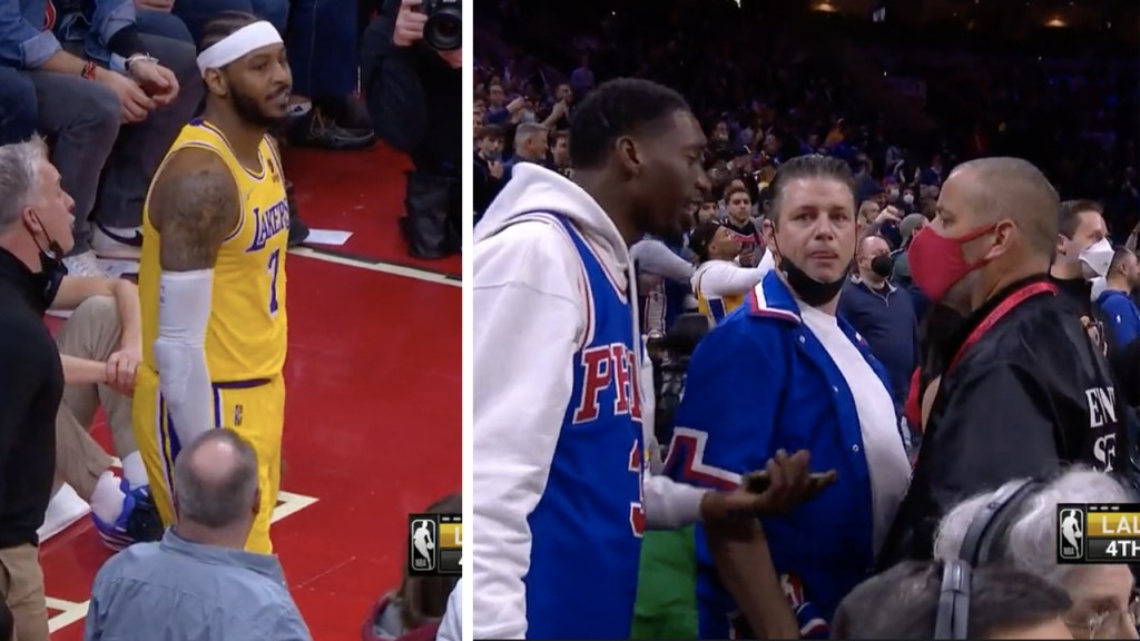 Three Sixers Fans Got Ejected For Jawing With Carmelo Anthony