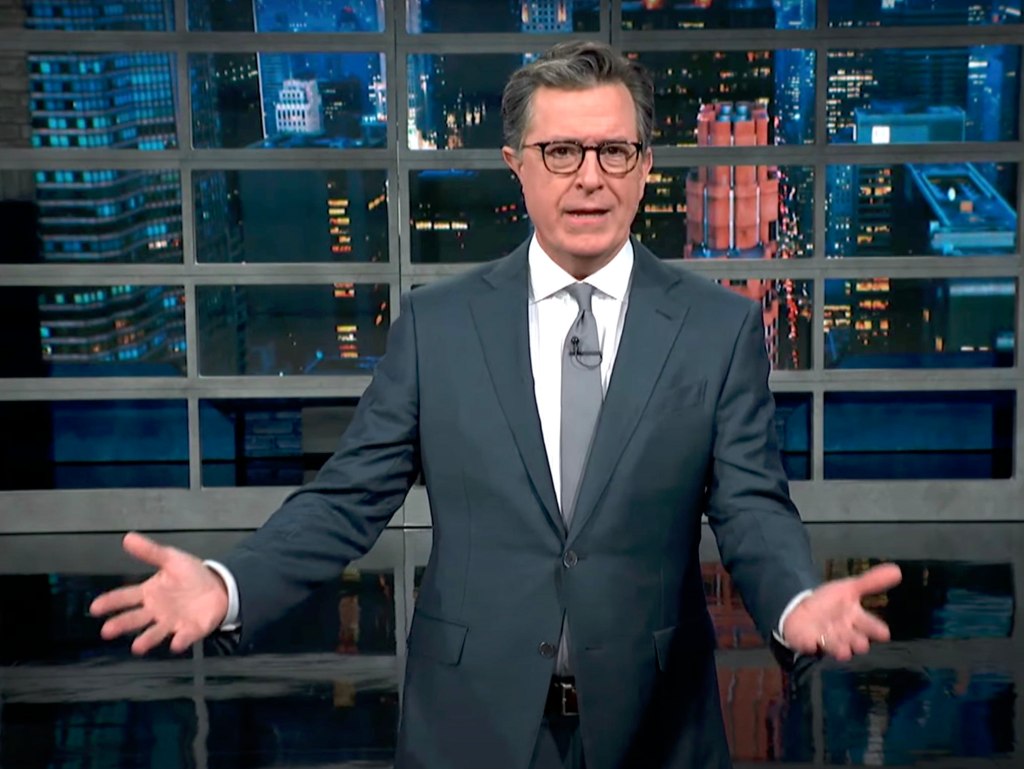 Stephen Colbert Mocks Tucker Carlson For Testicle Obsession Stephen Colbert Mocks Tucker Carlson For Testicle Obsession