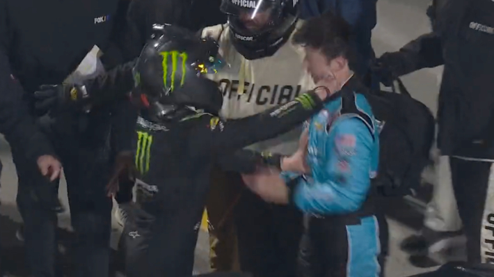 NASCAR Drivers Ty Gibbs And Sam Mayer Fight At Martinsville