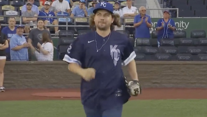 Kevin Morby Threw A First Pitch At A Kansas City Royals Game