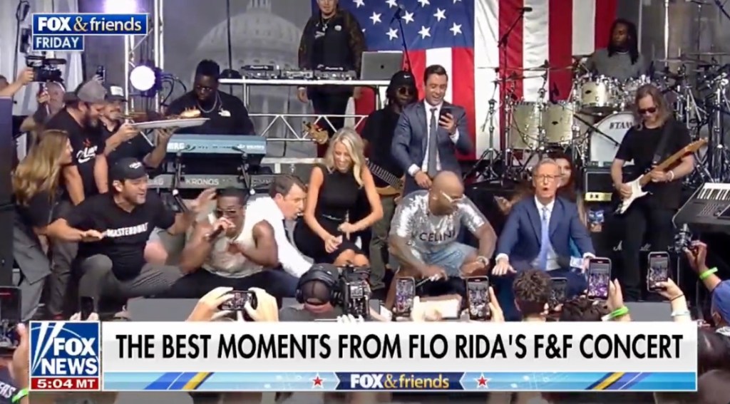 Fox News Host Split Pants While Dancing Onstage W/Flo Rida