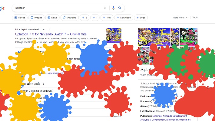 If You Google 'Splatoon' You Can Splat Your Search Results