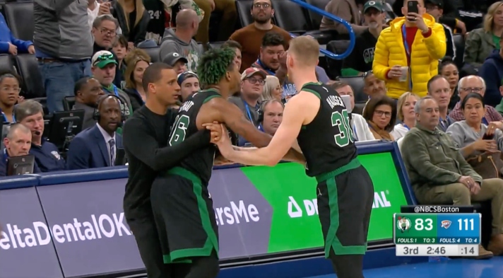 Marcus Smart Held Back After Ejection From Celtics-Thunder