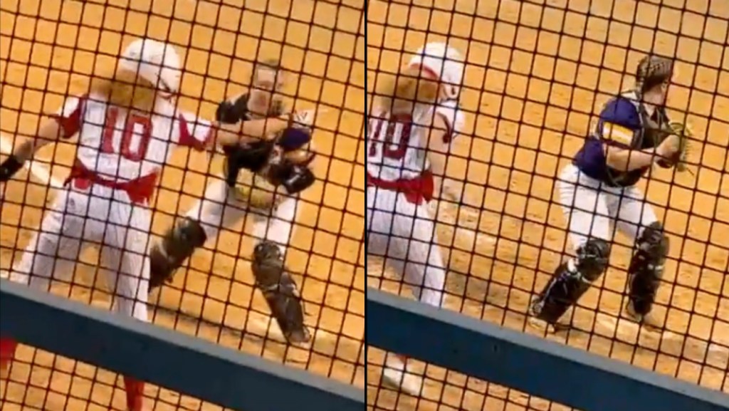 A Softball Player Avoided A Tag By Pointing At Nothing