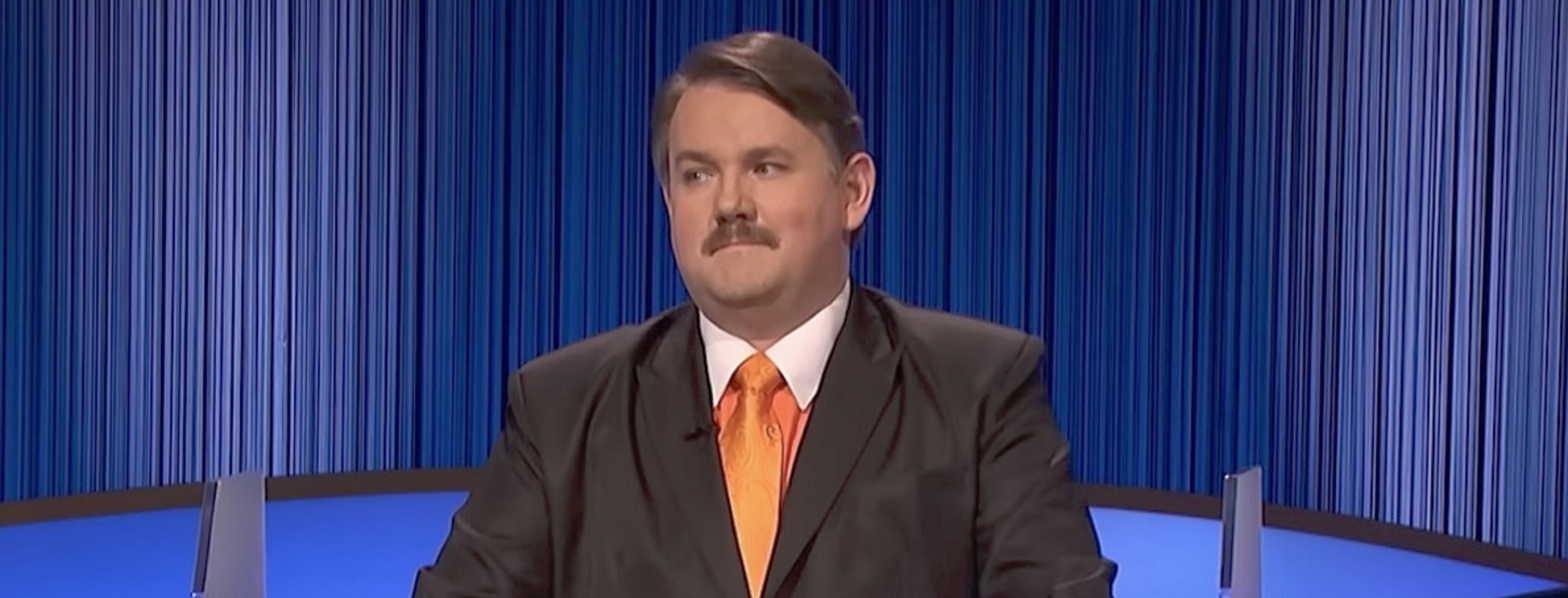 Jeopardy Champ Called Out 'Jerks' Over Hitler Mustache Jokes