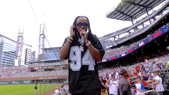 Quavo Debuts 'Who Wit Me' At Atlanta Braves Vs. NY Yankees