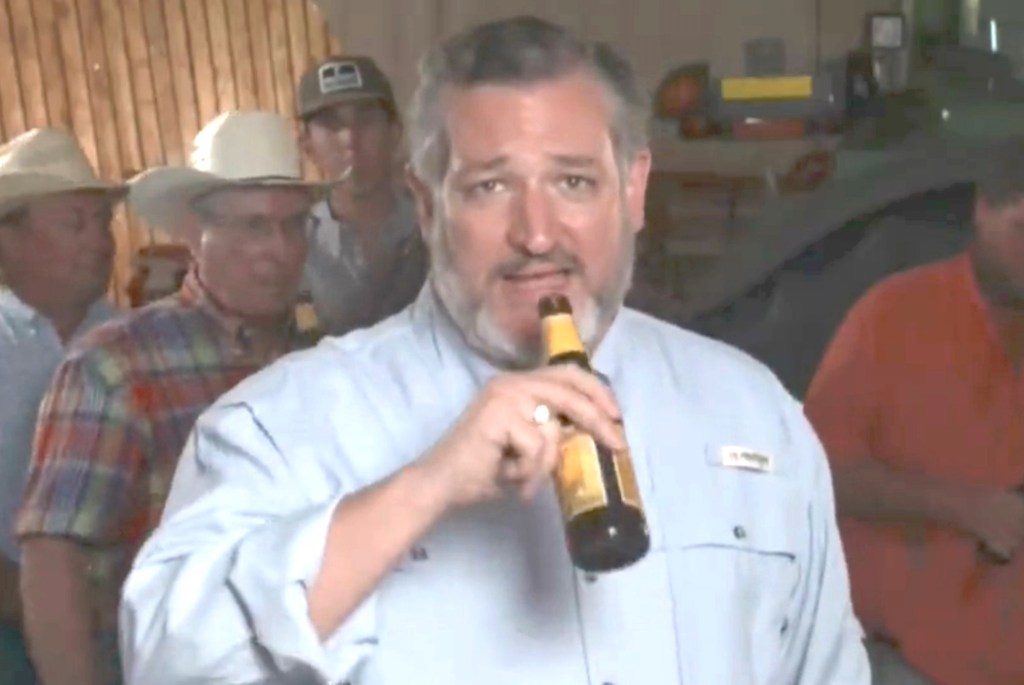 Ted Cruz Took World's Saddest Sip Of Beer In Awkward Protest
