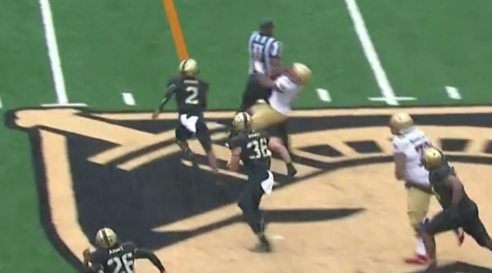 Referee Prevented BC 1st Down With Accidental Tackle