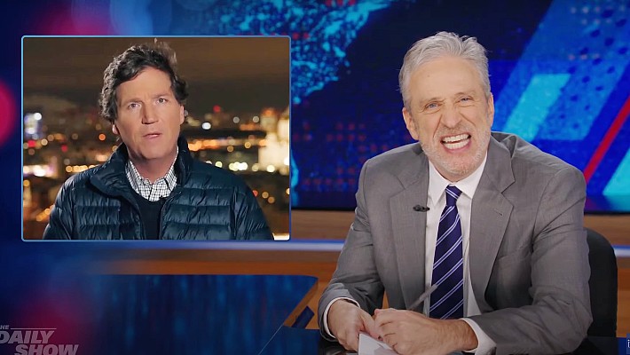 Jon Stewart Slams Tucker Carlson For Slobbering Over Putin