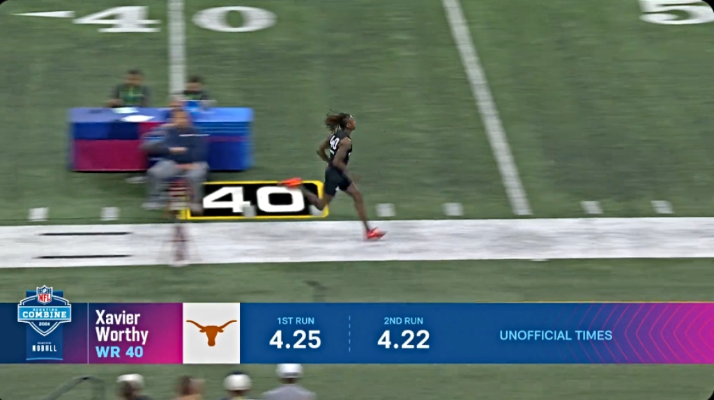 Xavier Worthy Ran The Fastest 40 In NFL Combine History