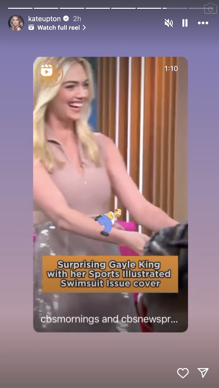 Kate Upton Shared 'The Simpsons' GIF For Swimsuit Issue
