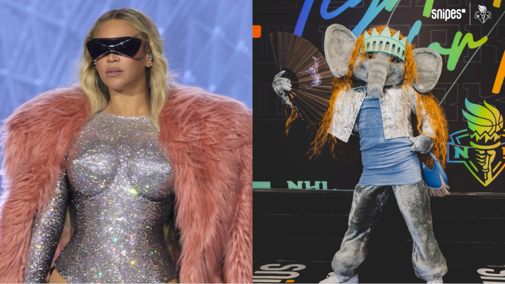 NY Liberty's Mascot Ellie Performs A Tribute To Beyoncé