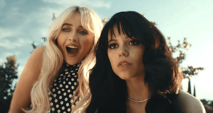 Sabrina Carpenter, Jenna Ortega Kiss In 'Taste' Music Video
