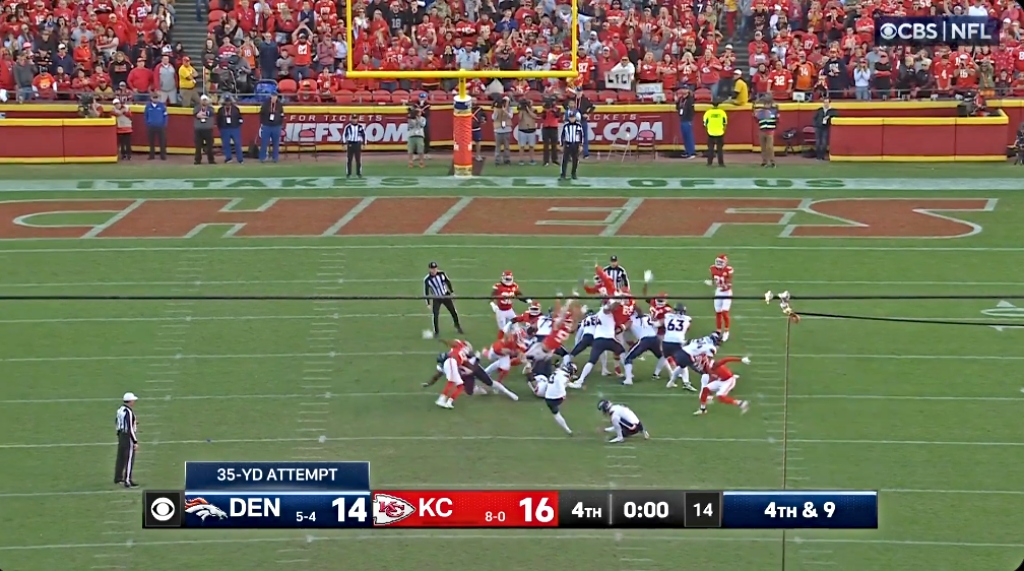 The Chiefs Blocked A Broncos Field Goal To Stay Undefeated