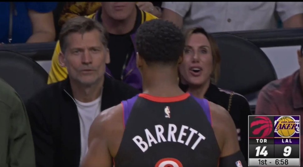 RJ Barrett Had A Funny Reaction To Jaime Lannister Courtside
