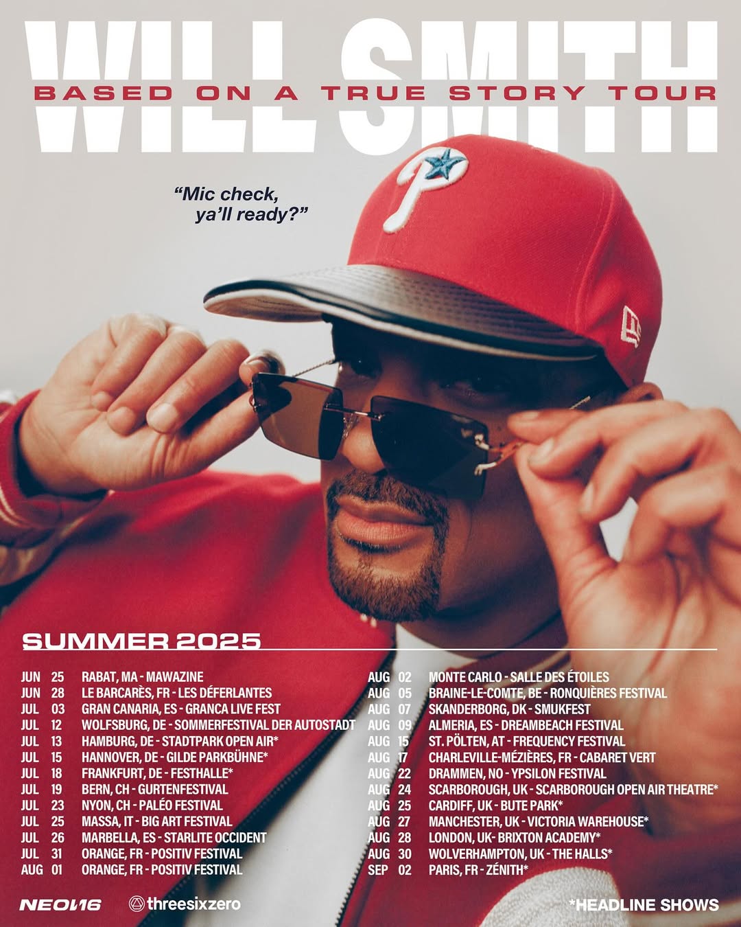 Will Smith 2025 Tour Dates: Based On A True Story Tour