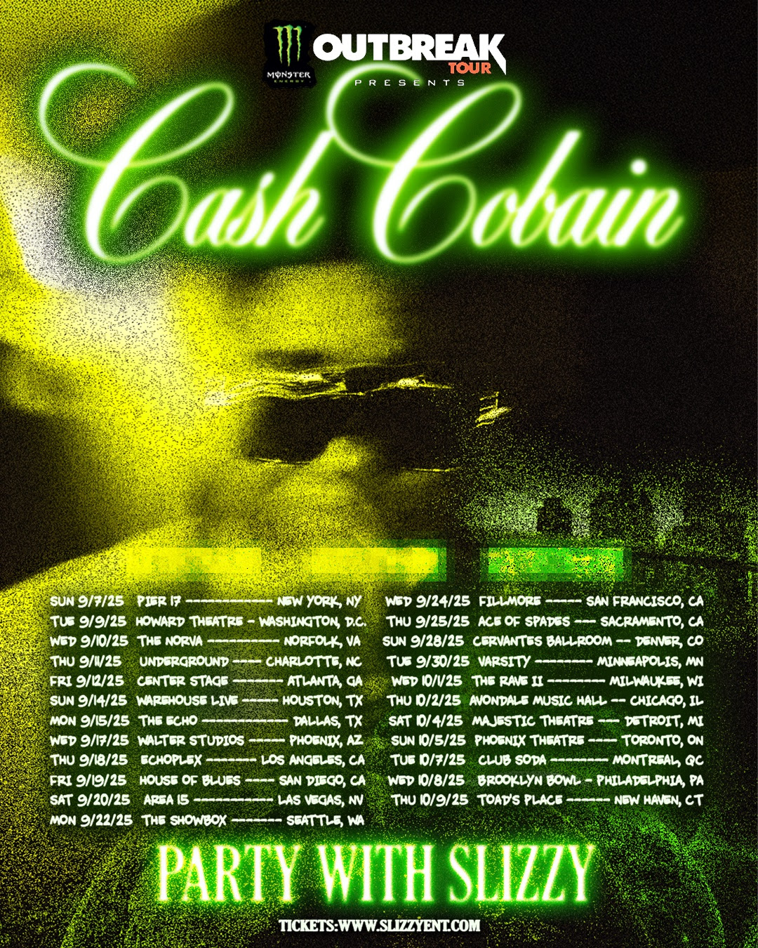 Cash Cobain Announces 'Party With Slizzy' Tour Dates